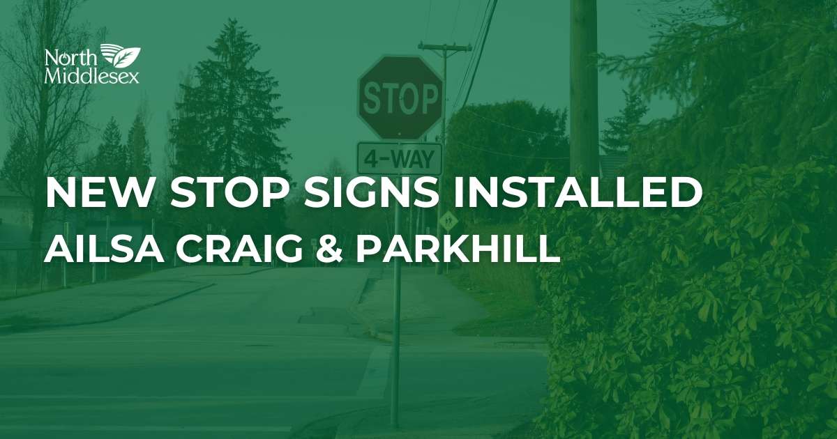 NEW STOP SIGNS INSTALLED | North Middlesex
